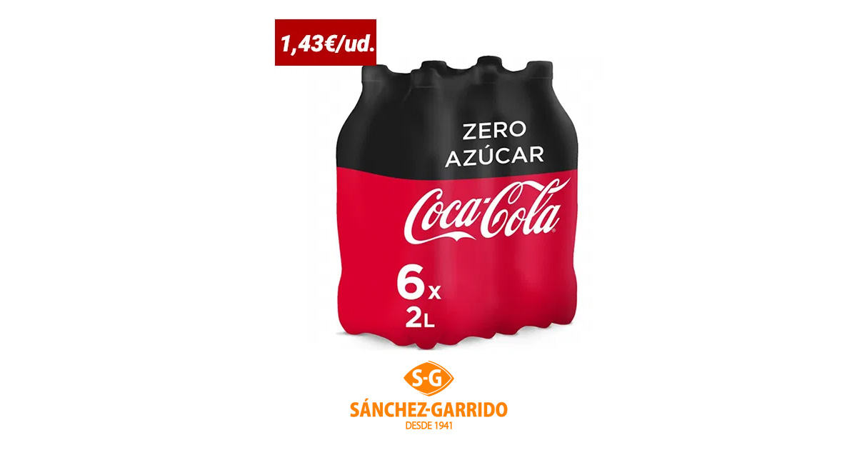 Coca-Cola Zero pack de 6 botellas de 2L - Sánchez-Garrido